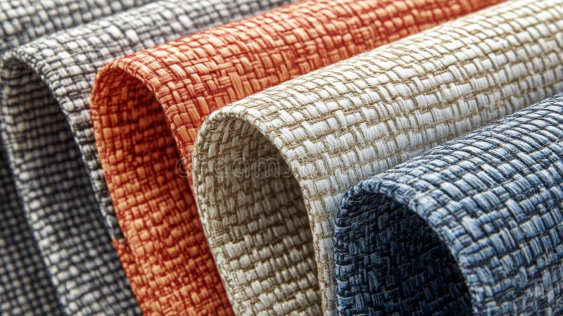 Diverse Colors and Textures are Combined in Interwoven Fabric Strips ...