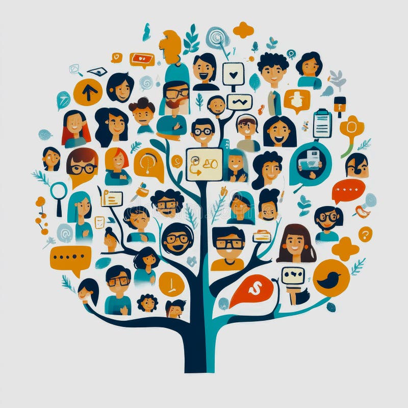 Diverse Community Illustrated with Colorful Characters Connected by a ...