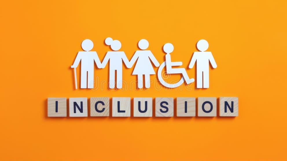Diverse Community Representation with Inclusion Text Stock Photo ...