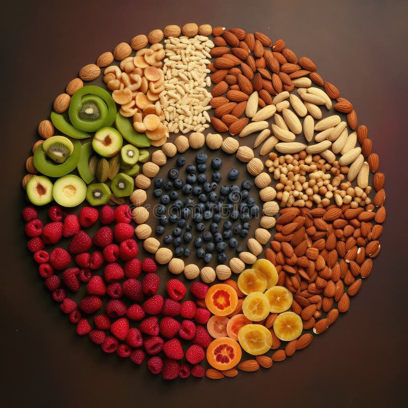 Diverse Composition of Nutritious Food Items Elegantly Presented in a ...