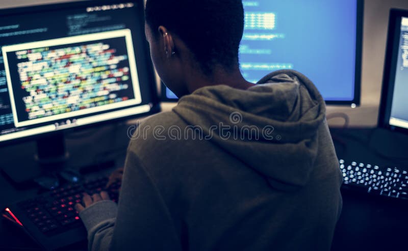 Diverse Computer Hacking Crime Shoot Stock Photo - Image of shoot ...