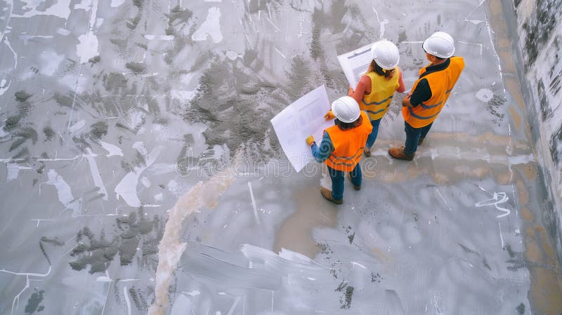 Diverse Construction Team Discussing Project Plans on Site Stock ...