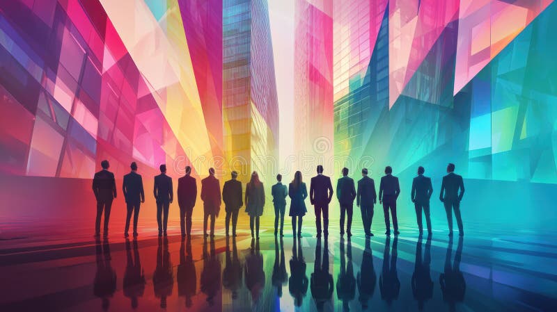 Diverse Corporate Leadership Standing Together with Strong Postures ...