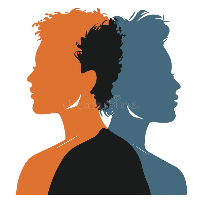 Diverse Couples Silhouette Art Stock Vector - Illustration of diverse ...