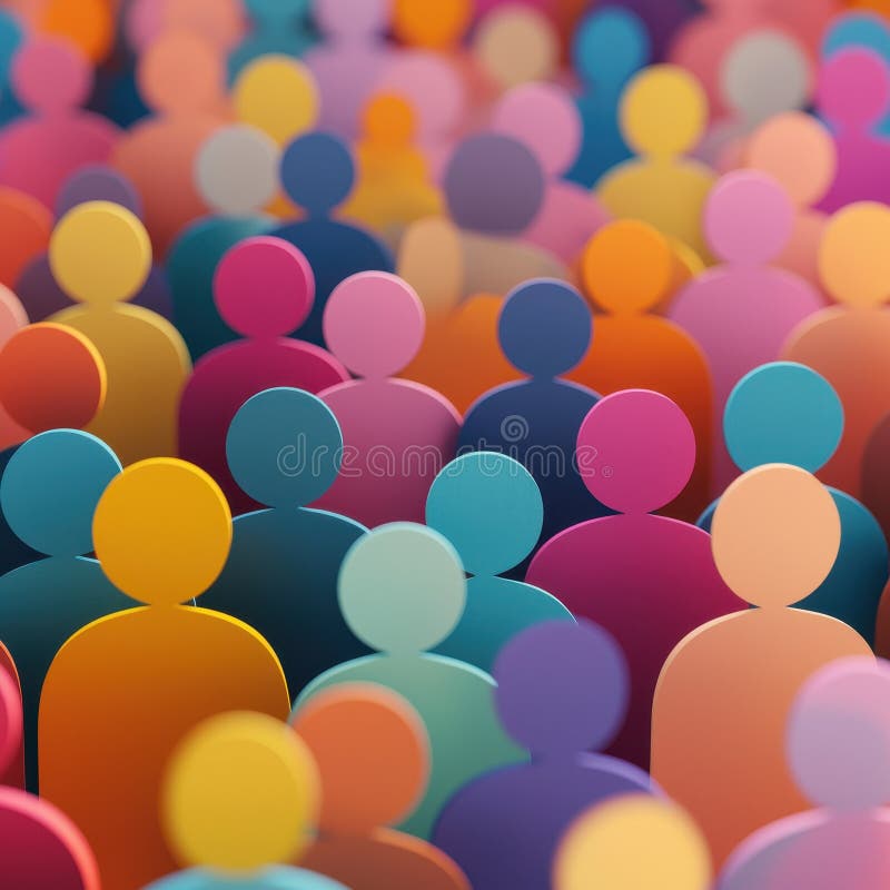 Diverse Crowd Colorful People Icons Social Media Community Teamwork ... Diverse Crowd Colorful People Icons Social Media Community Teamwork ...