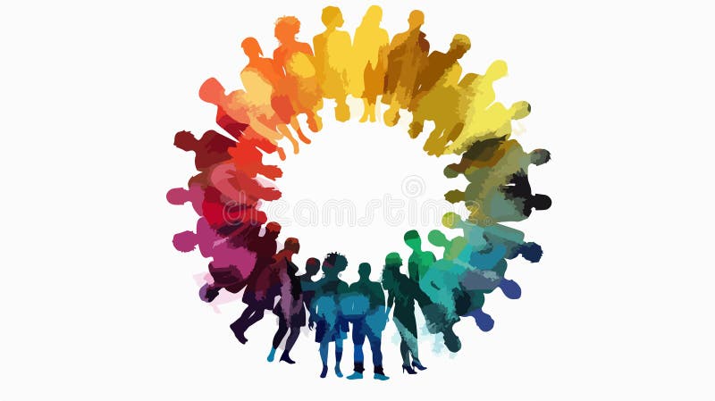 A Diverse Crowd of People Forming the Shape of a Heart, Symbolizing ...