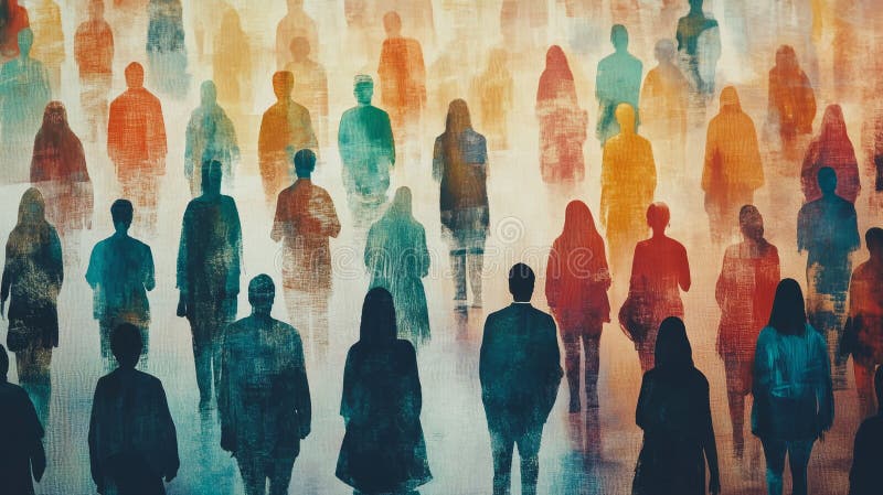 Diverse Crowd Walking Together Unity Community Togetherness Diversity ...