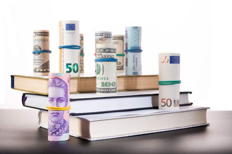 Money and books for school stock photo. Image of read - 30651424