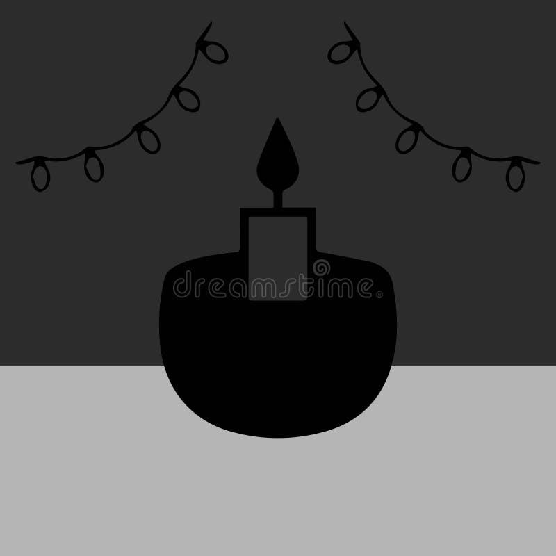 Diverse Diwali Lights Made with Black Pattern Elements. Stock ...