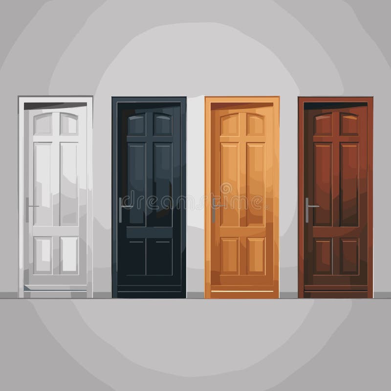Diverse Door Designs: a Visual Palette for Interior Choices Stock ...