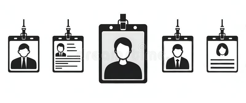 Diverse Employee Name Badges Collection for Identification and Security ...