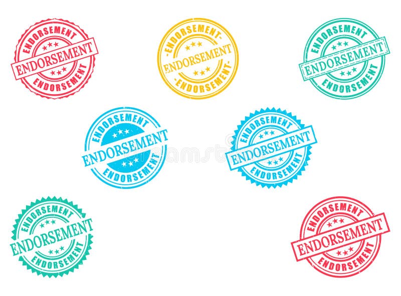 Diverse Endorsement Grunge Rubber Stamp Collection, Official Approval ...