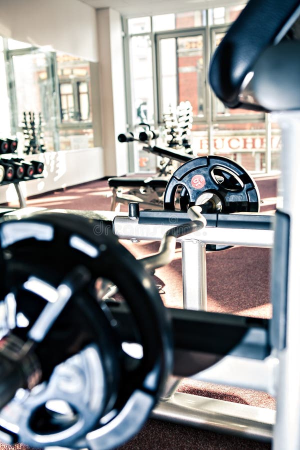 Gym room stock photo. Image of exercises, training, barbell - 30083742