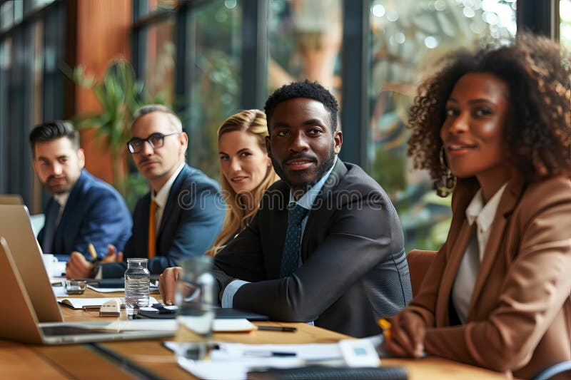 A Diverse Executive Team Having a Board Meeting Highlights Teamwork ...