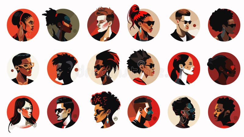 Diverse Face Avatars Bundle: Professional Headshots of Various ...