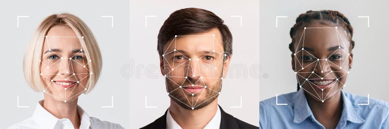 Diverse Faces Showcasing Facial Recognition Technology in Modern ...