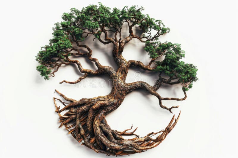 Diverse Family Tree Emblem Illustration Stock Illustration ...