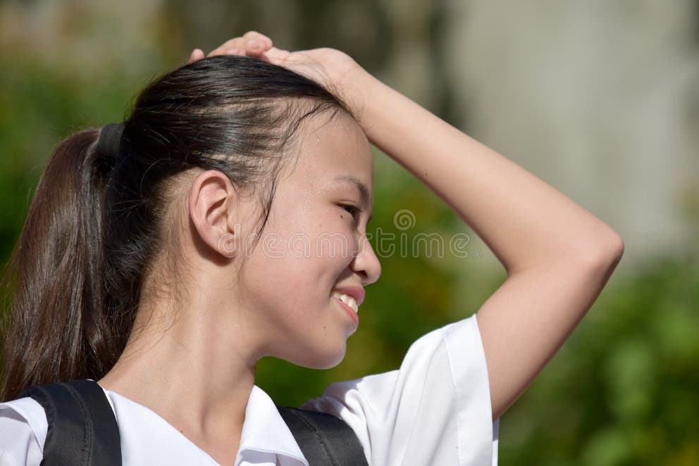 A Diverse Female Student and Confusion Stock Image - Image of diversity ...
