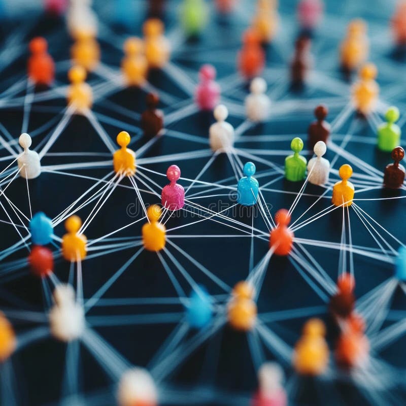 Colorful Figures Forming Connected Network Stock Photos - Free ...