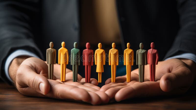 Diverse Figures in Hands Symbolize Unity and Collaboration among ...
