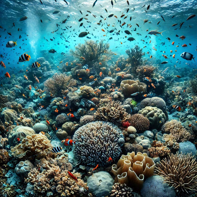 Diverse Fish Species in Ocean Waters Generative for AI Stock ...