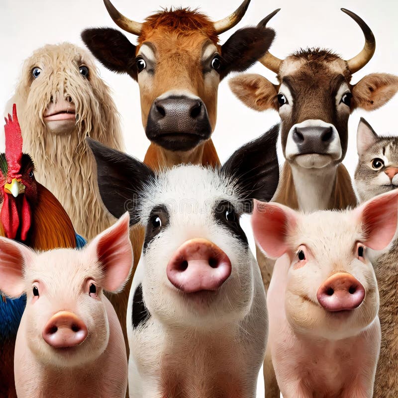 Diverse Group of Animals Standing Together in Unity Generative for AI ...