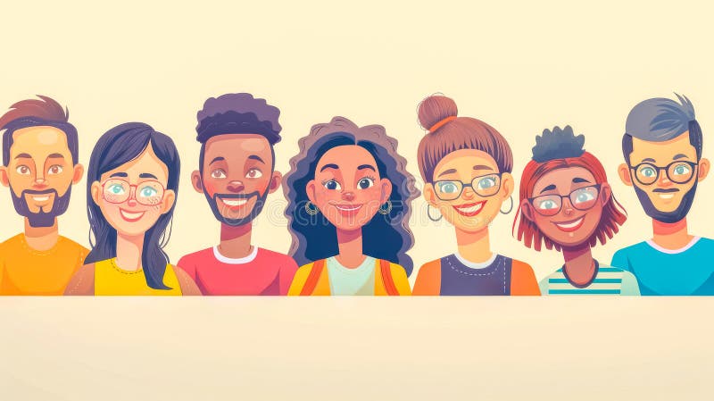 Diverse Group of Animated Characters Stock Photo - Image of ...