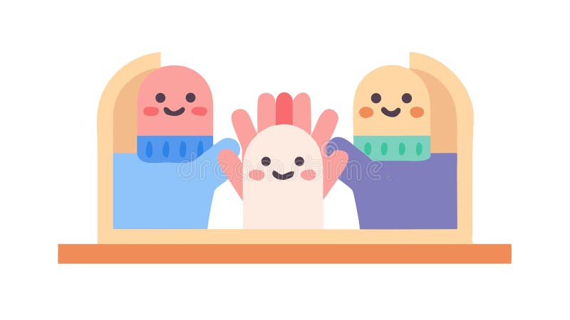 Diverse Group Behind Counter, Customer Service Team, Vector Design ...