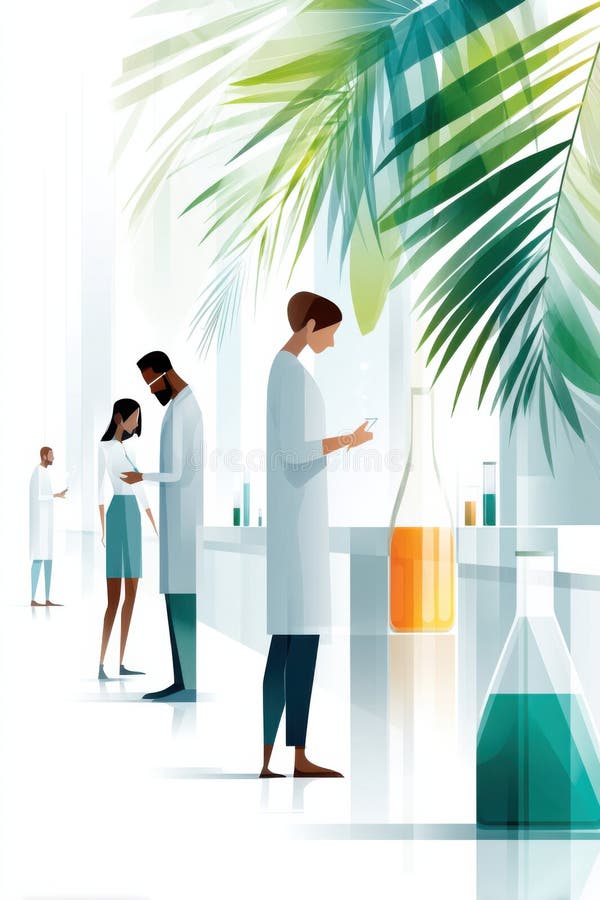 Diverse Group of Biologists Conducting Research in a Vibrant Lab ...