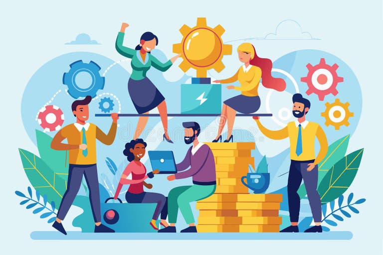 A Diverse Group Brainstorms Teamwork Strategies Using Digital Tools and ...