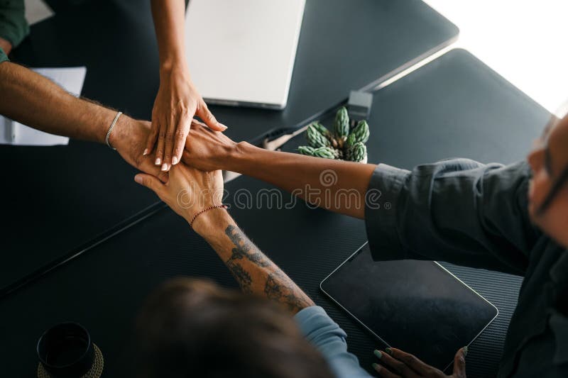 Diverse Group of Business People& X27;s Hands Showing Unity and ...
