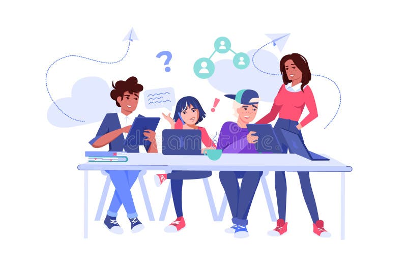 Diverse Group of Business People Working Together Vector Stock Vector ...