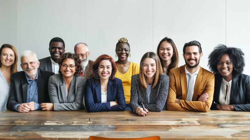 Diverse Group of Business Professionals Collaborating in a Workshop ...