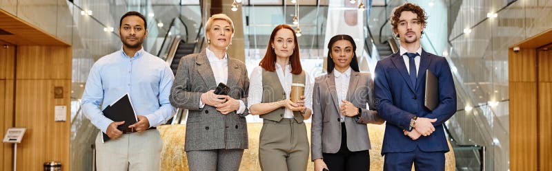 Diverse Group of Business Professionals Standing Stock Photo - Image of ...