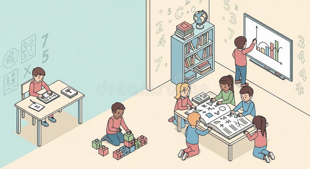 Children Learning Geometry Stock Illustrations – 5,128 Children ...