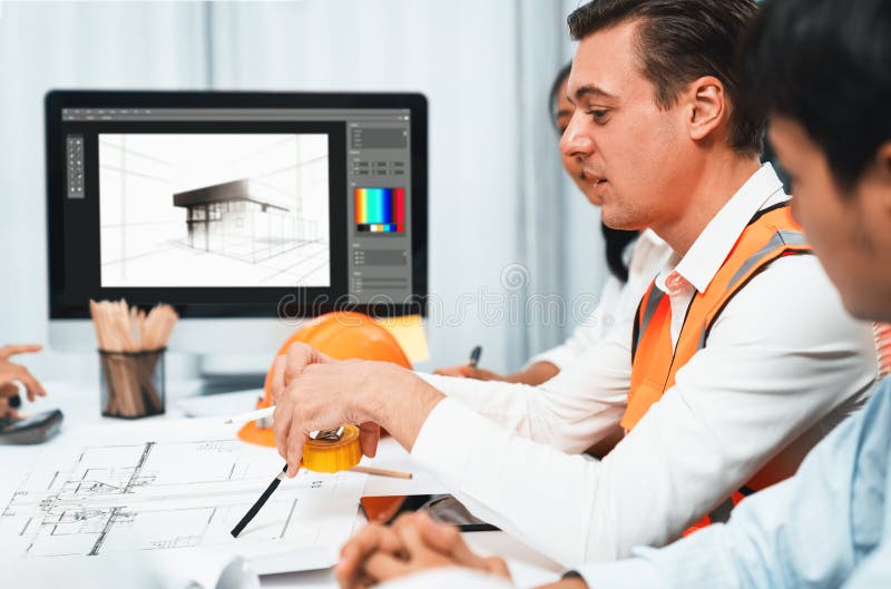 Diverse Group of Civil Engineer and Client Working on Architect ...