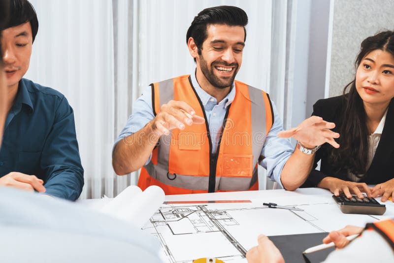 Diverse Group of Civil Engineer and Client Working on Architect ...