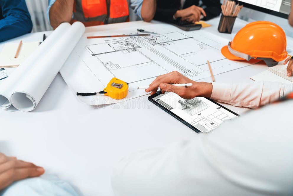 Diverse Group of Civil Engineer and Client Working on Architect ...