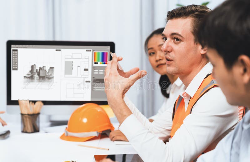 Diverse Group of Civil Engineer and Client Working on Architect ...