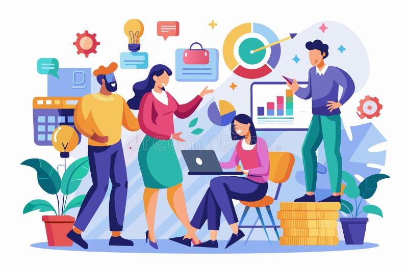 A Diverse Group Collaborates on Strategic Planning, Sharing Ideas with ...