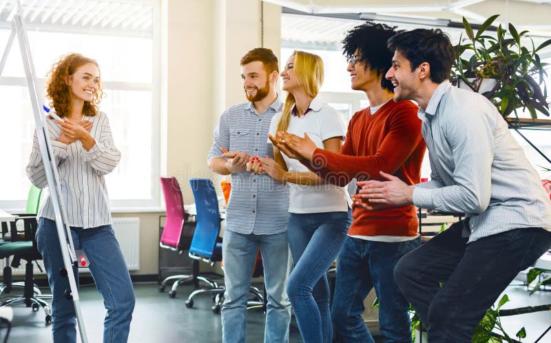 Diverse Group of Colleagues Participating in Team-Building Activity ...