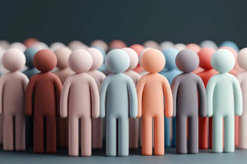 A Diverse Group of Colorful Figurines Representing Unity and Community ...