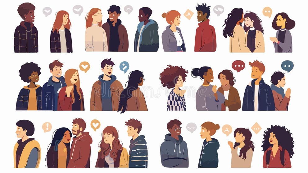 Diverse Group Conversing, Multicultural Discussion and Communication ...