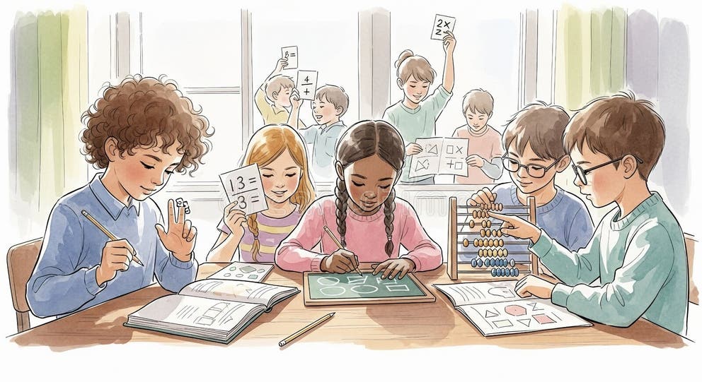 Elementary Math Learning Stock Illustrations – 8,416 Elementary Math ...