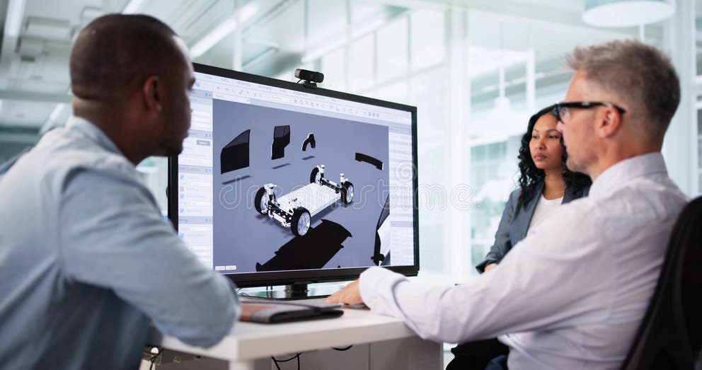Diverse Group of Engineers Using Computers Stock Photo - Image of ...