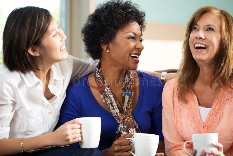 Diverse Group of Friends Talking and Laughing. Stock Photo - Image of ...