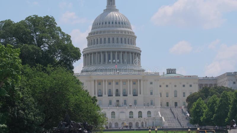 A Diverse Group Gathers by the Iconic U.S. Capitol in D.C Stock Video ...