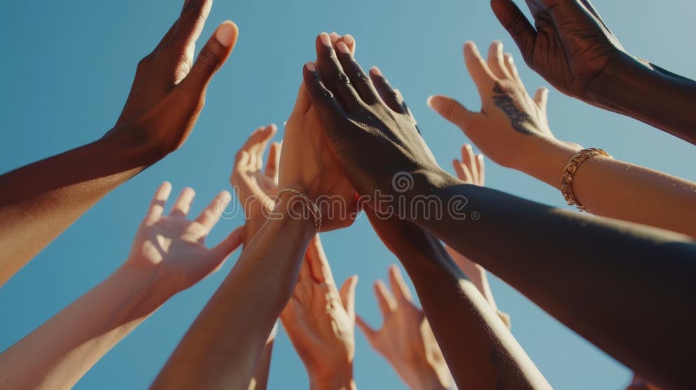 The Unity of Hands.AI Generated Image Stock Image - Image of strength ...