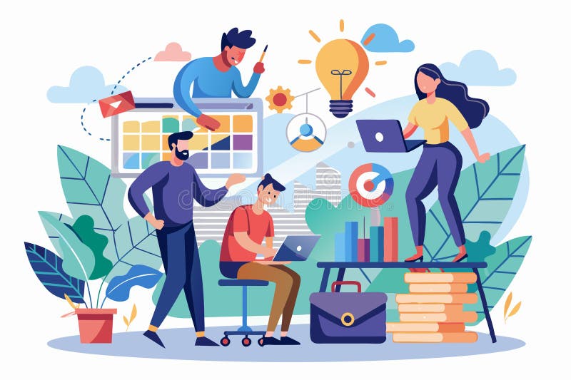 A Diverse Group of Individuals Brainstorms and Collaborates on a ...