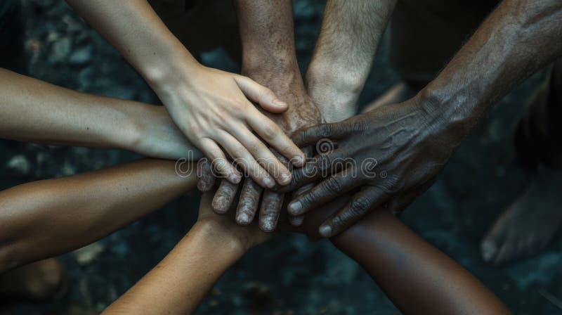 Community Members Join Hands in Solidarity while Participating in a ...